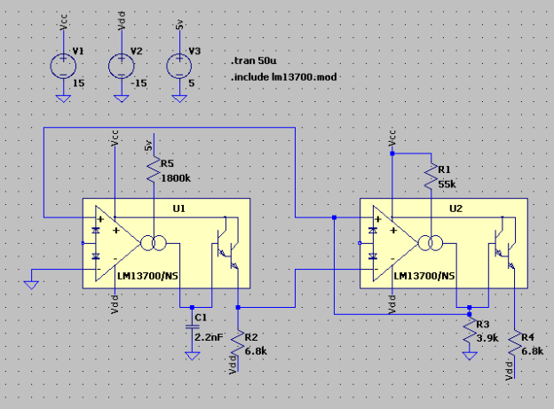 LM13700 Triangle VCO · sinneb